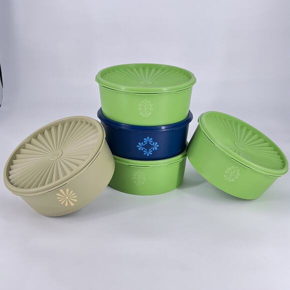 Tupperware | Kitchen | Tupperware Vintage Servalier 5 Canister Set ...